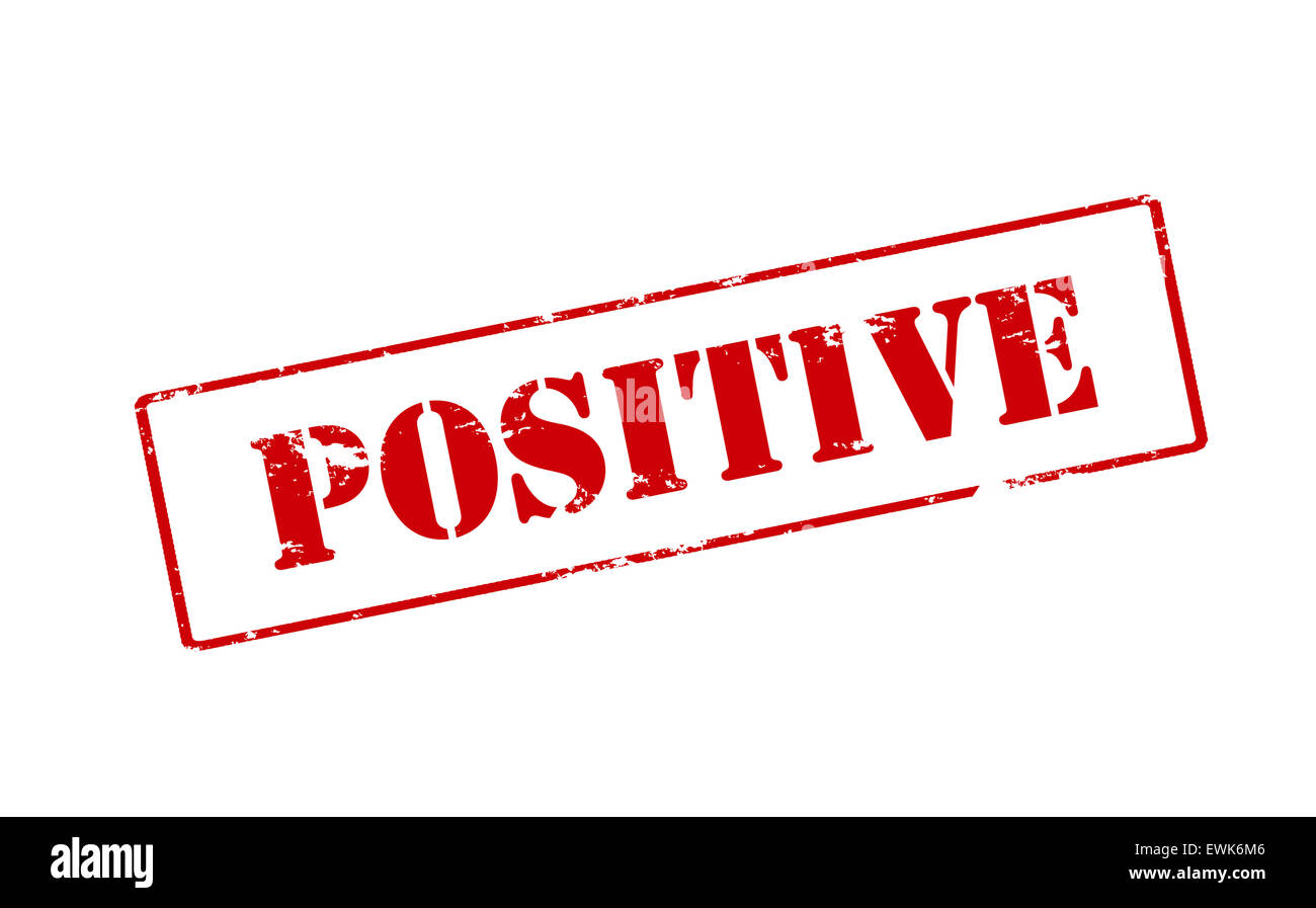 Rubber stamp with word positive inside, illustration Stock Photo - Alamy