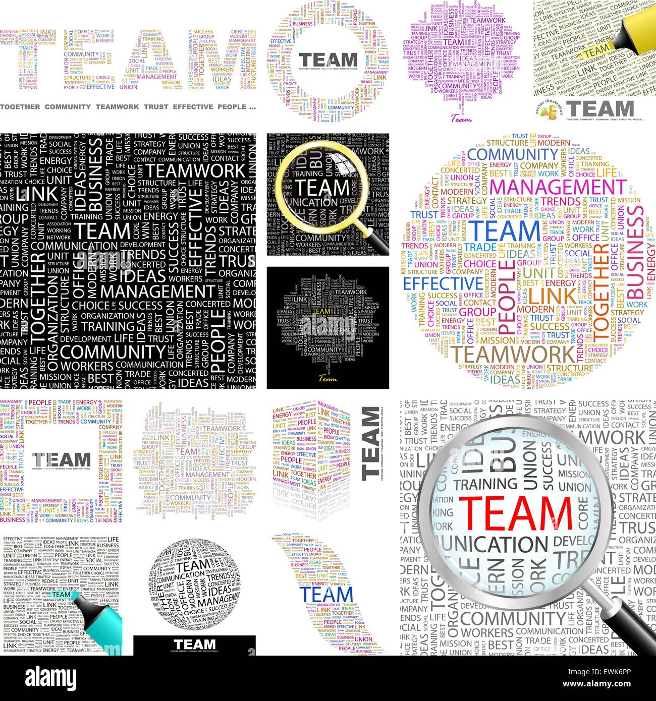Team. Word cloud illustration. Wordcloud collage. Concept illustration ...