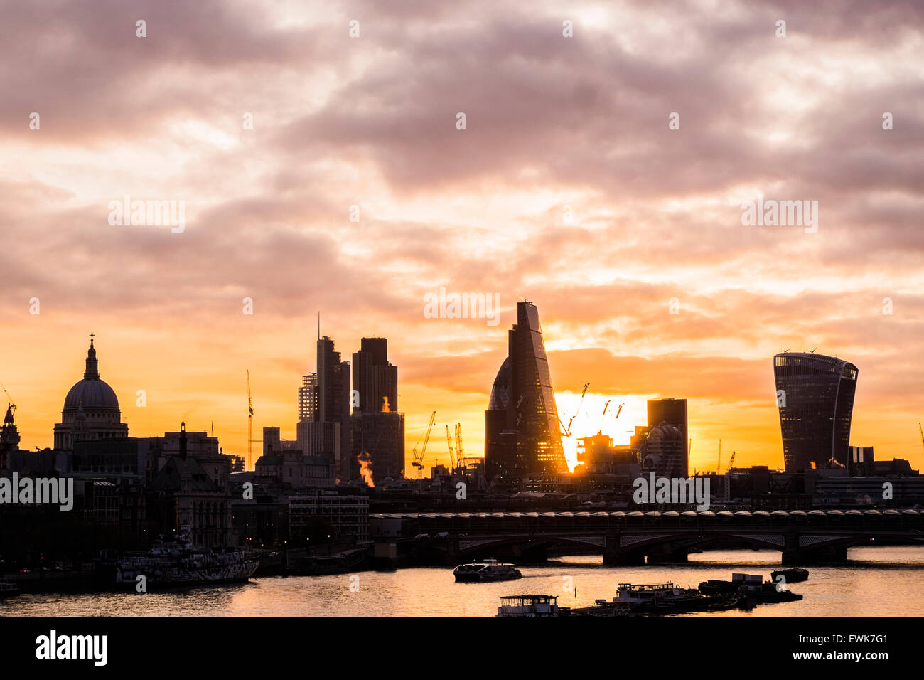 Sunrise over the city of London, England, U.K Stock Photo - Alamy