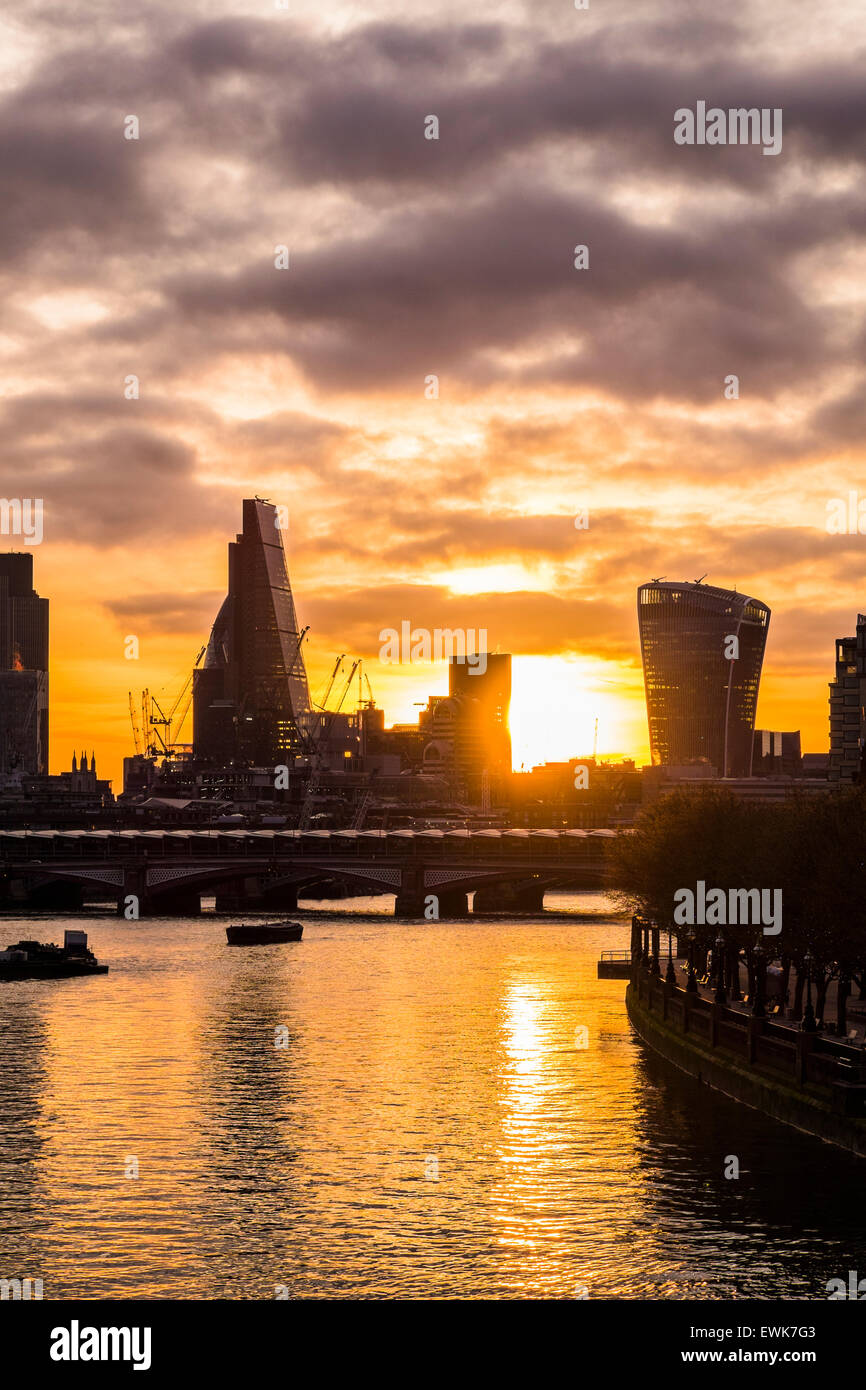 Sunrise over the city of London, England, U.K Stock Photo - Alamy