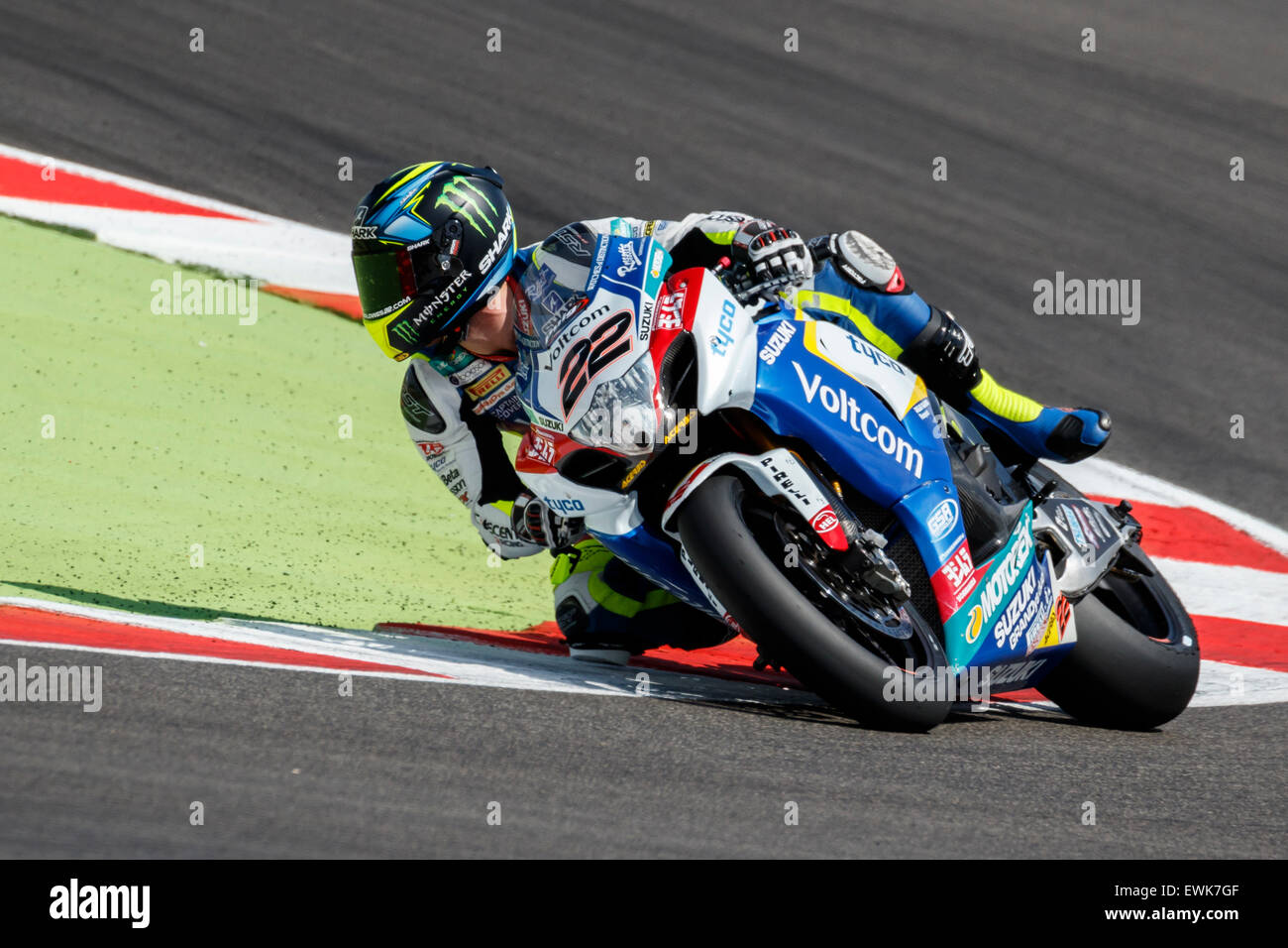 Misano Adriatico, Italy - June 20, 2015: Suzuki GSX-R1000 of VOLTCOM ...