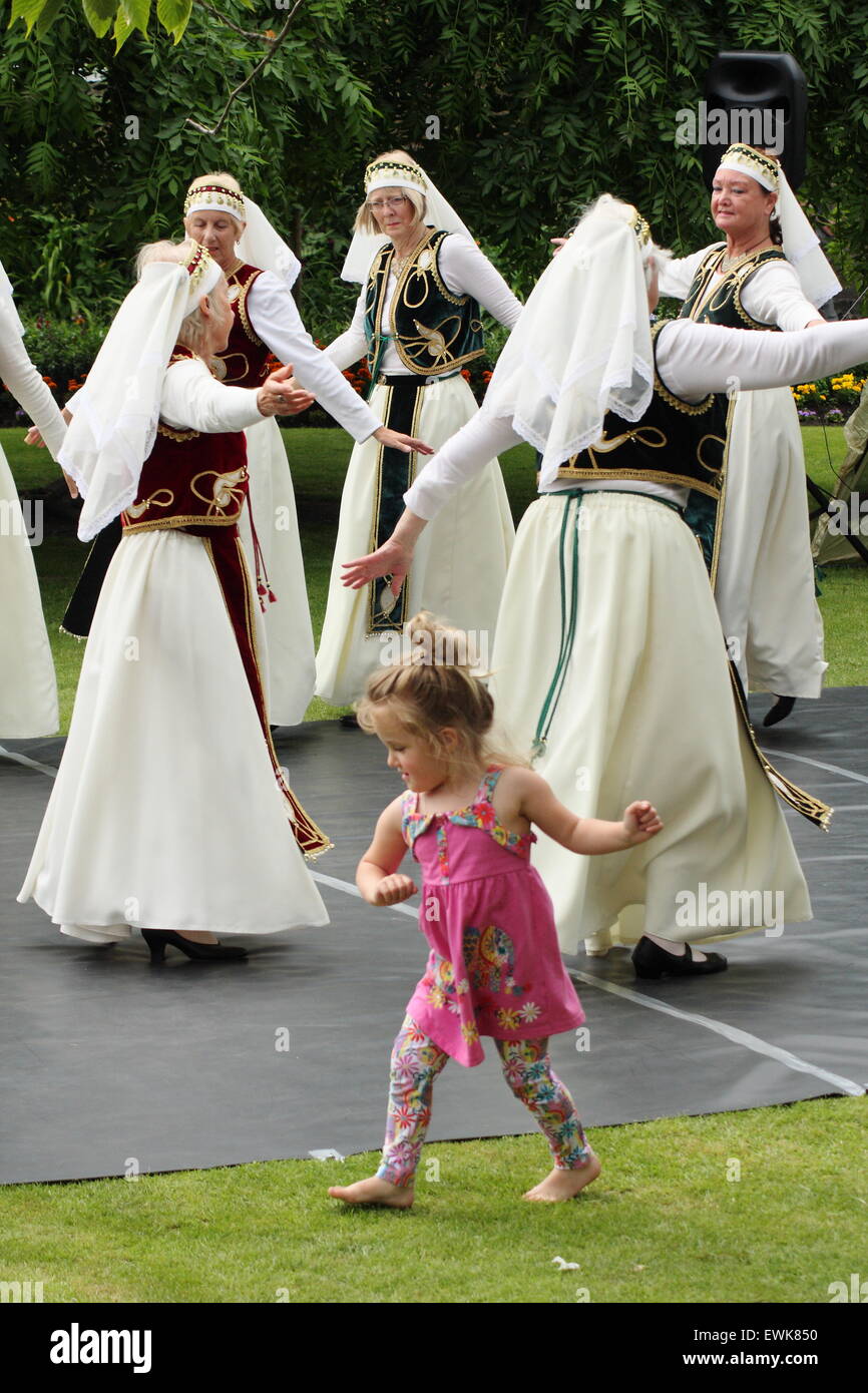 A child dances near the Armenian folk dance group, Kilikia at the ...