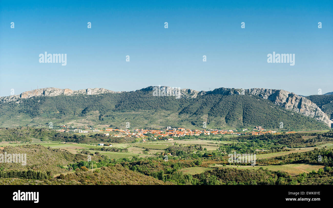The small country town of Saint-Paul-de-Fenouillet in the Agly valley ...