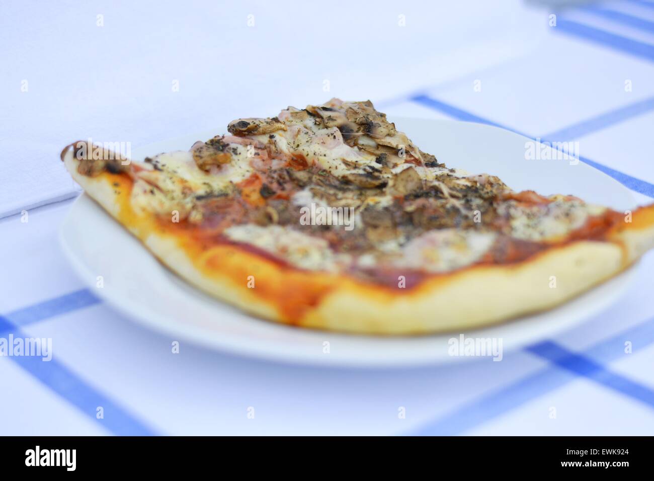 Pizza on a plate Stock Photo - Alamy