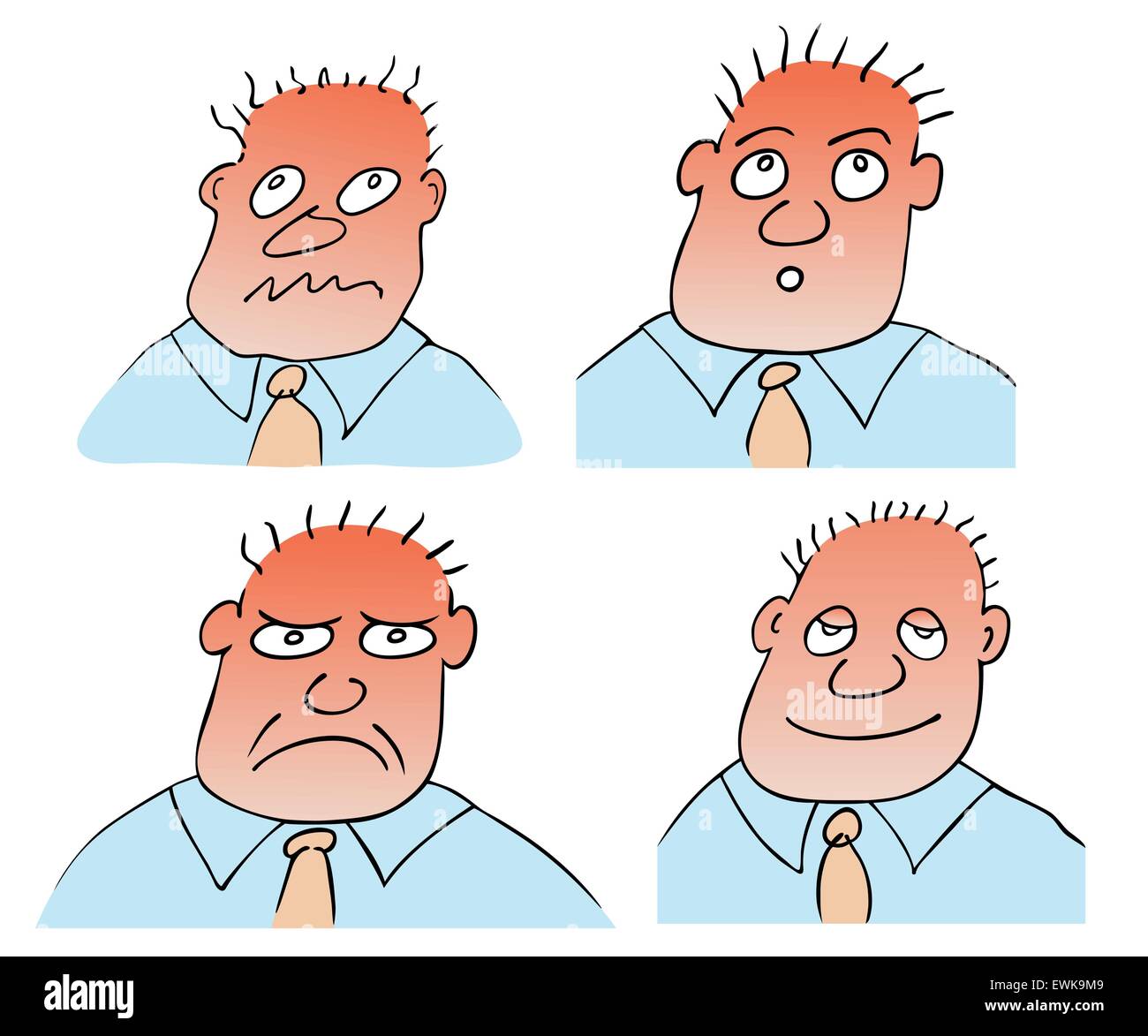 Different facial expressions Cut Out Stock Images & Pictures - Alamy