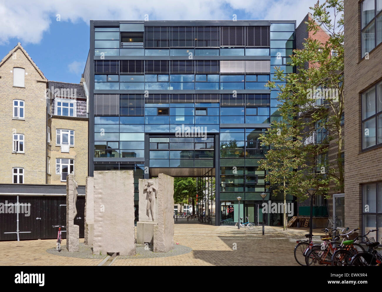 The Sculpture Elverdans in the centre of Rosenbæk Square in Odense ...
