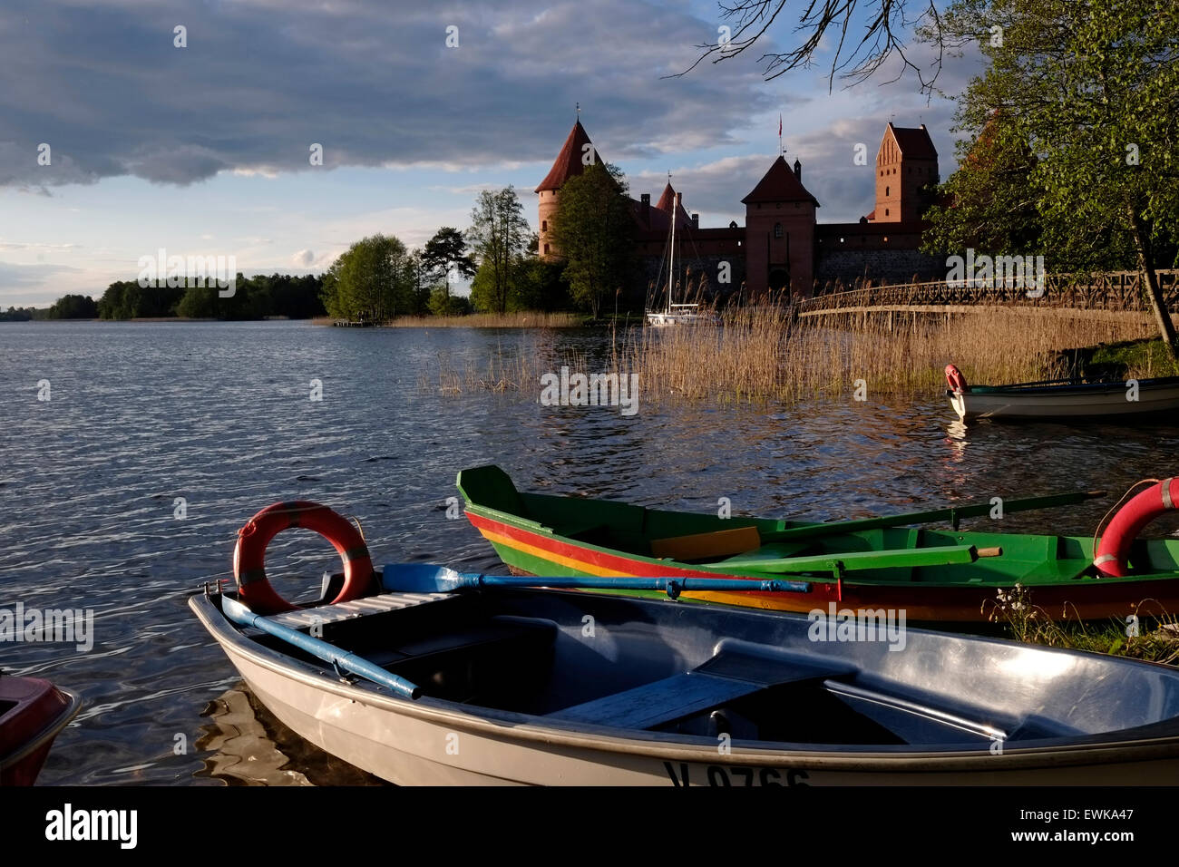 View of Trakai Island Castle ( Lithuanian: Traku salos pilis ) located ...