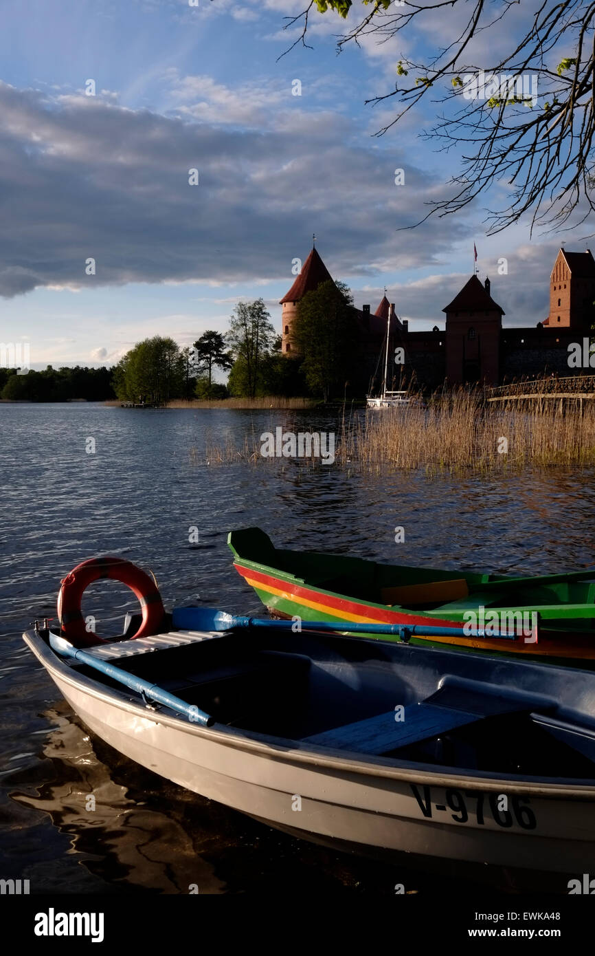 View of Trakai Island Castle ( Lithuanian: Traku salos pilis ) located ...