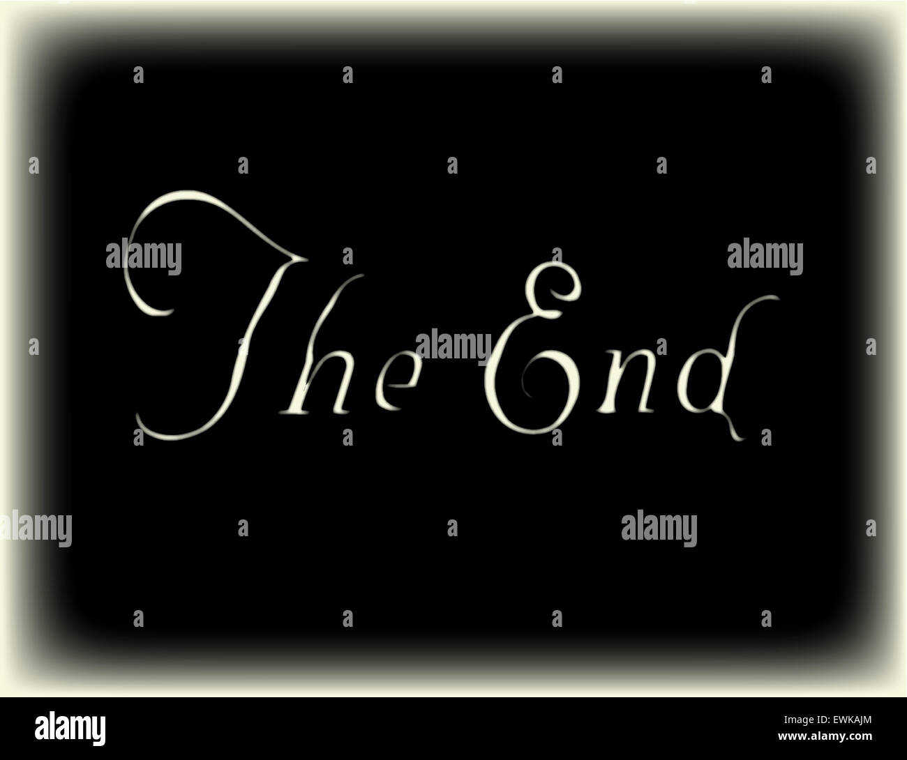 The End old silent movie final frame Stock Photo - Alamy