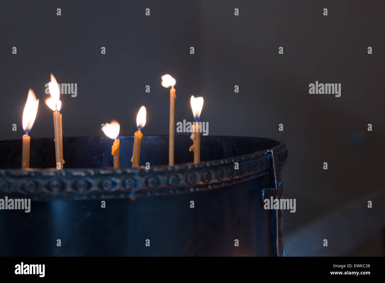 The candles in orthodox Church Stock Photo - Alamy