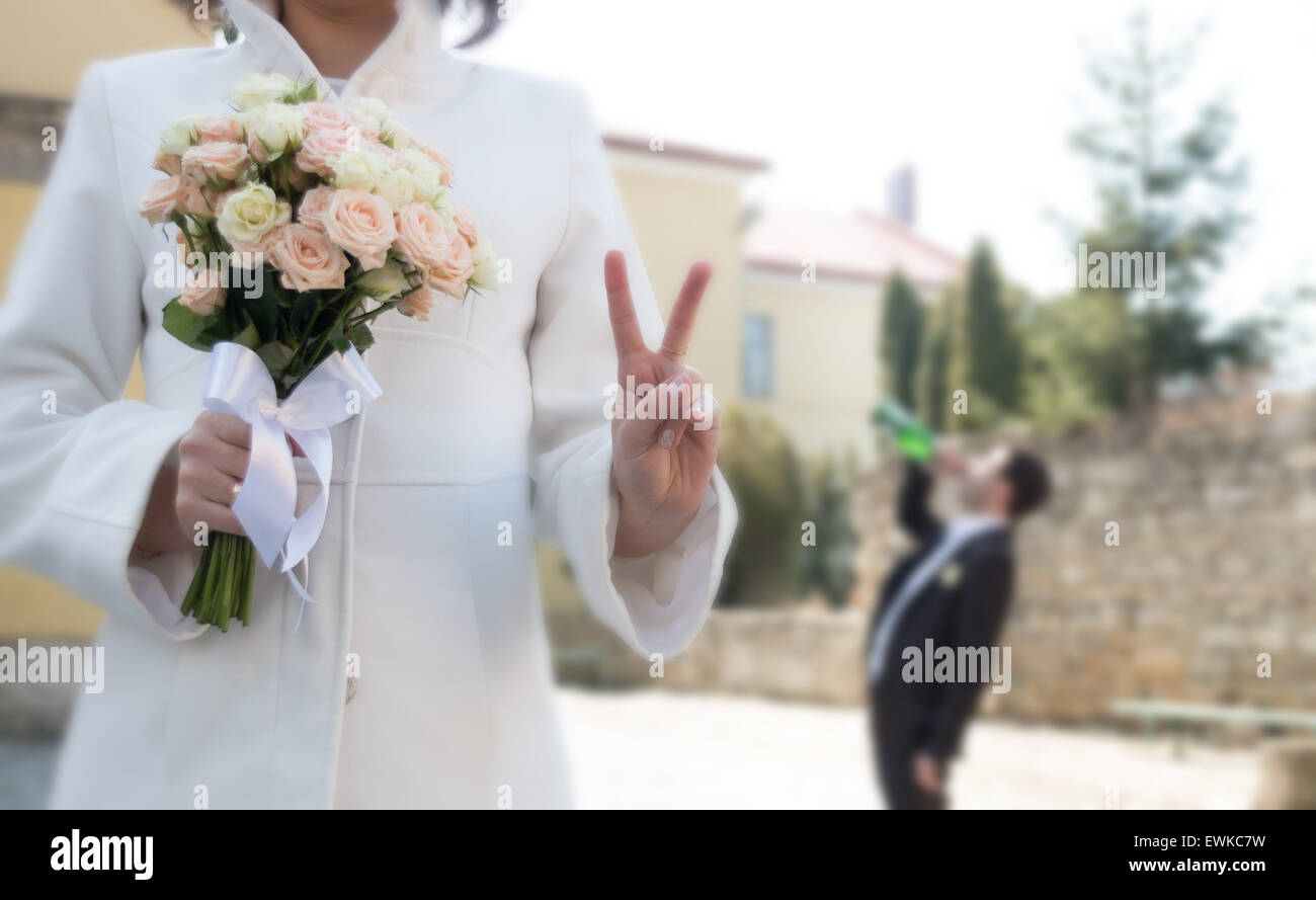 Sad bride hi-res stock photography and images - Alamy