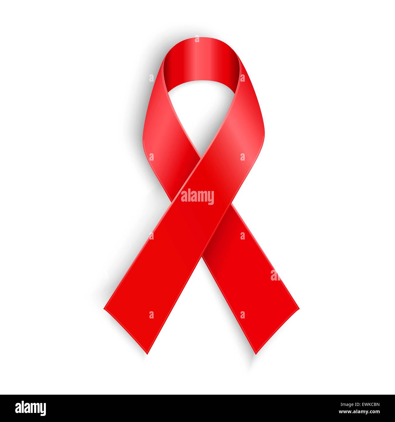 AIDS awareness red ribbon on white background Stock Vector Image & Art ...