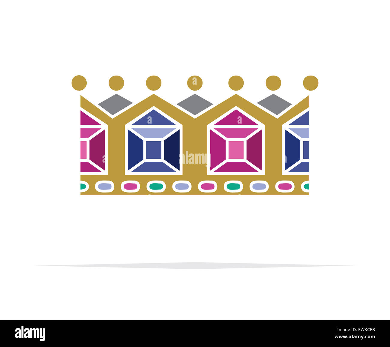 Vector illustration of the crown Stock Photo - Alamy