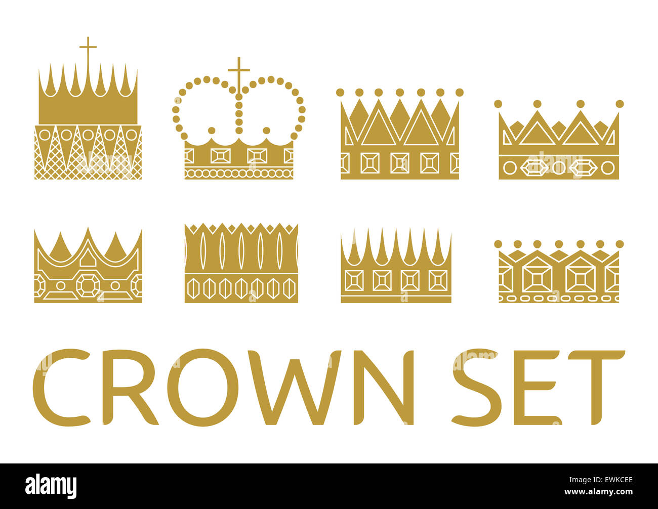 Vector illustration of the crowns Stock Photo - Alamy