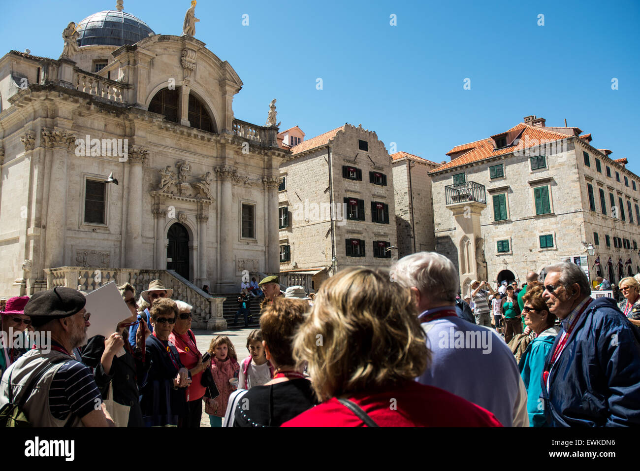 church of st. blaise (sveti vlaho) overlooking luza square, old city of ...