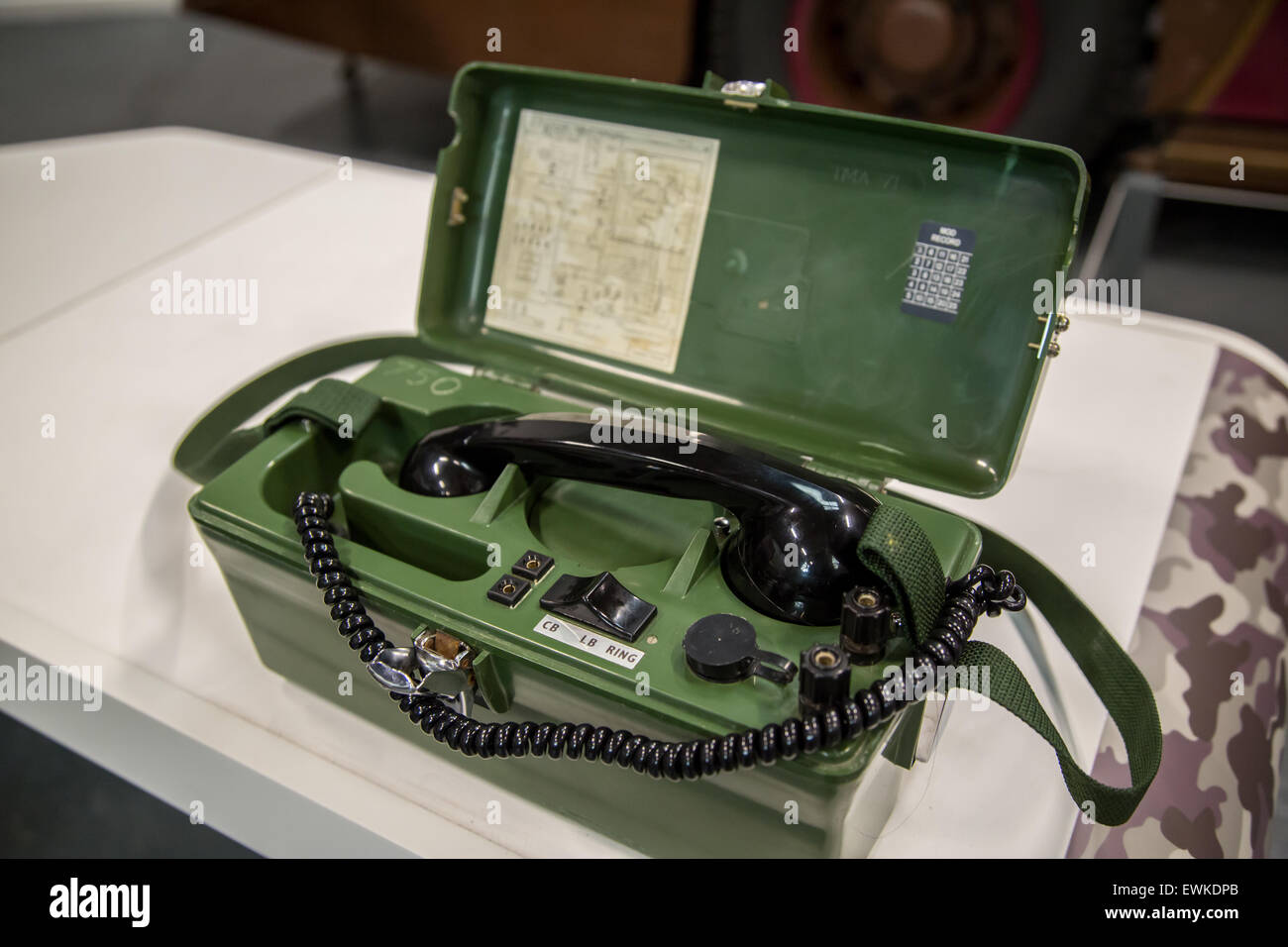 Field telephone, World War II Stock Photo - Alamy