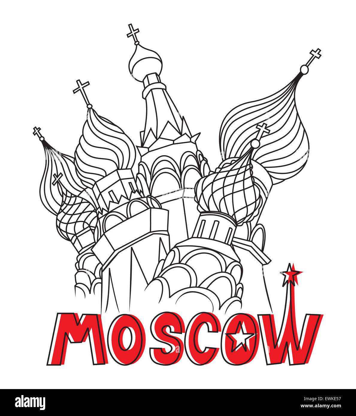 Vector illustration of the moscow icon Stock Photo - Alamy