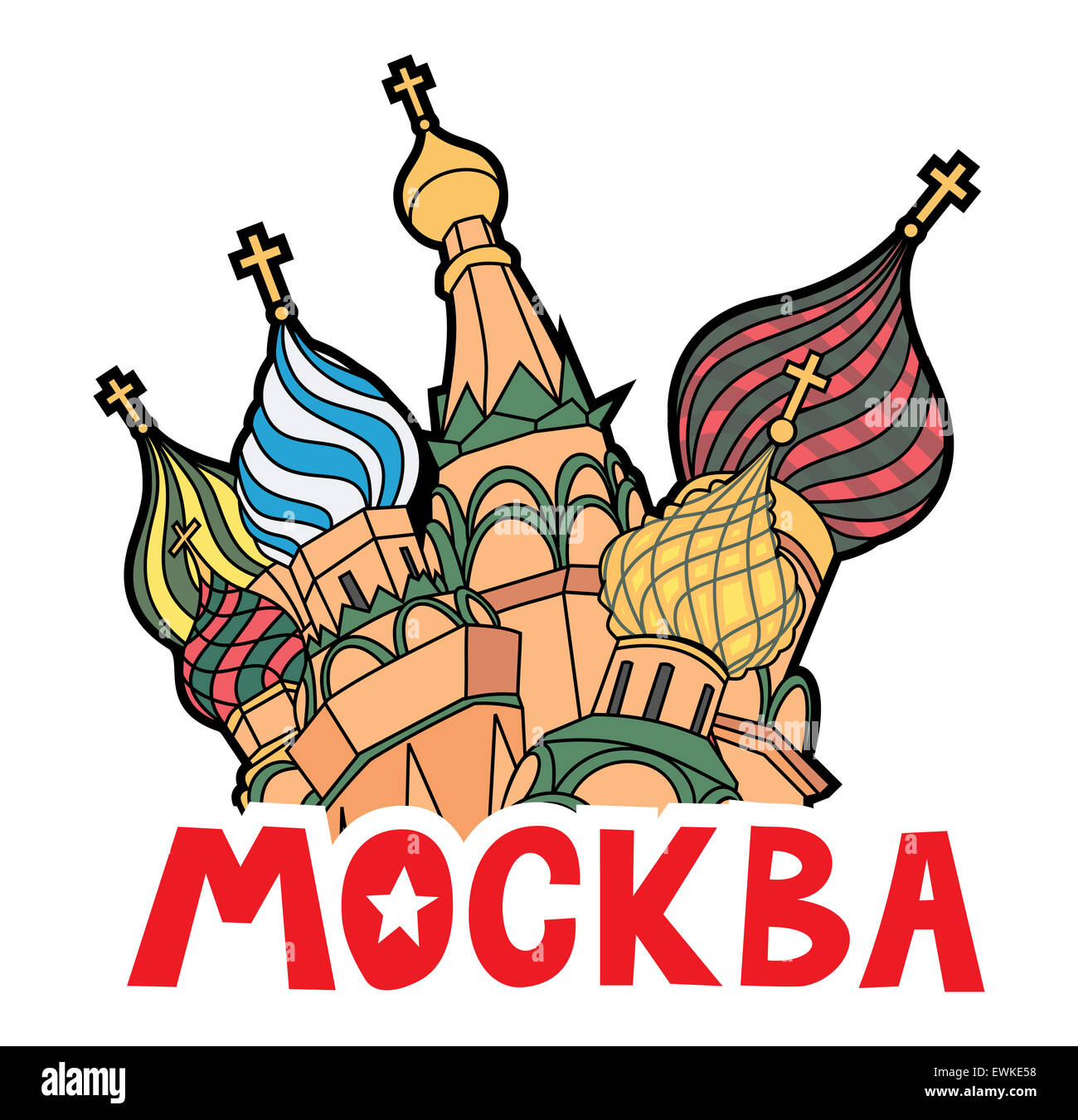 Vector illustration of the moscow icon Stock Photo - Alamy
