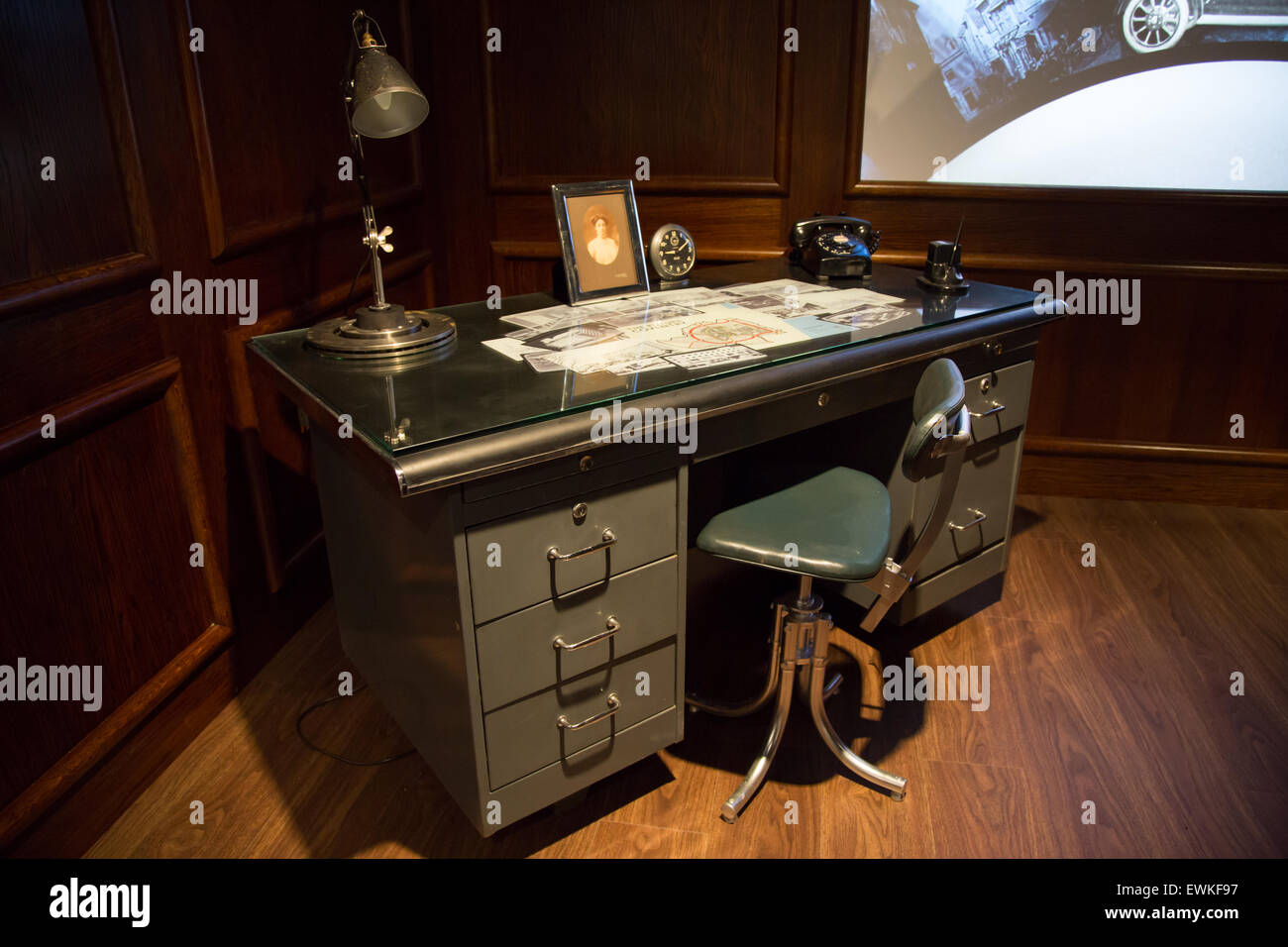 1940s era office display at Coventry Transport Museum Stock Photo - Alamy
