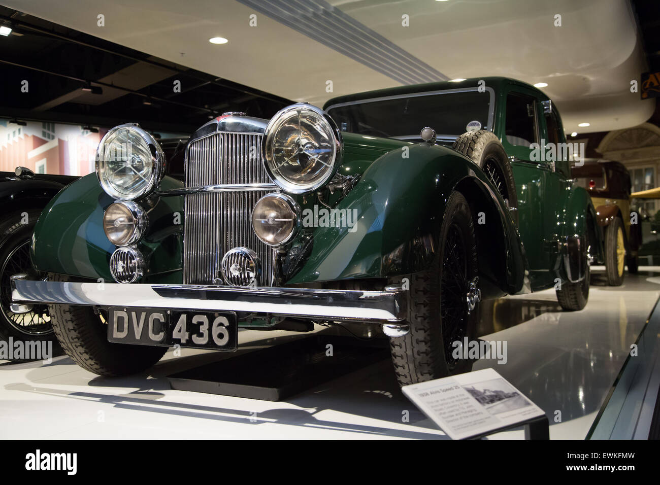 1938 Alvis Speed 25 on display at Coventry Transport Museum Stock Photo ...