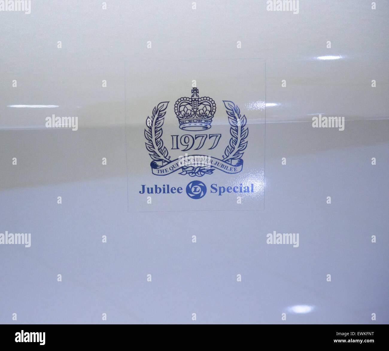 1977 Queen's silver jubilee sticker on a car Stock Photo - Alamy