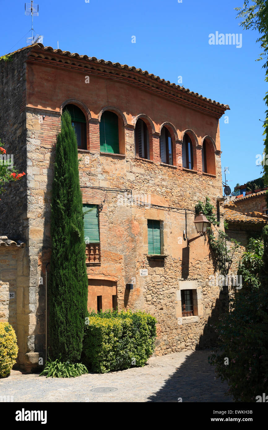 Old village Peratallada, Catalonia, Spain, Europe Stock Photo - Alamy