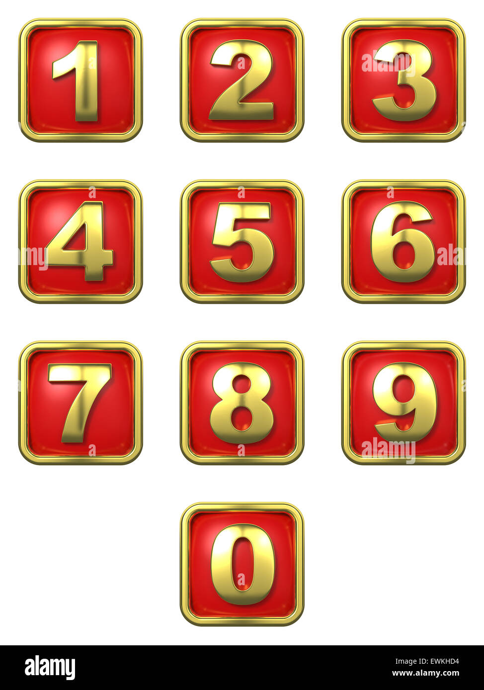 Gold Numbers in Frame Stock Photo - Alamy