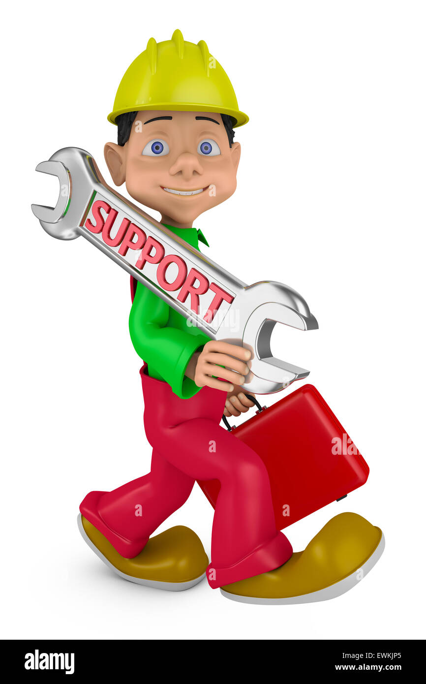 3d man engineer toolbox wrench hi-res stock photography and images - Alamy