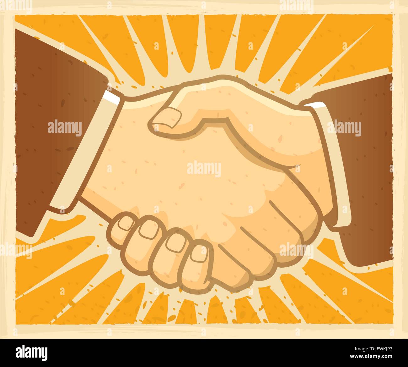 Two men in suits shaking hands in agreement Stock Vector Image & Art ...
