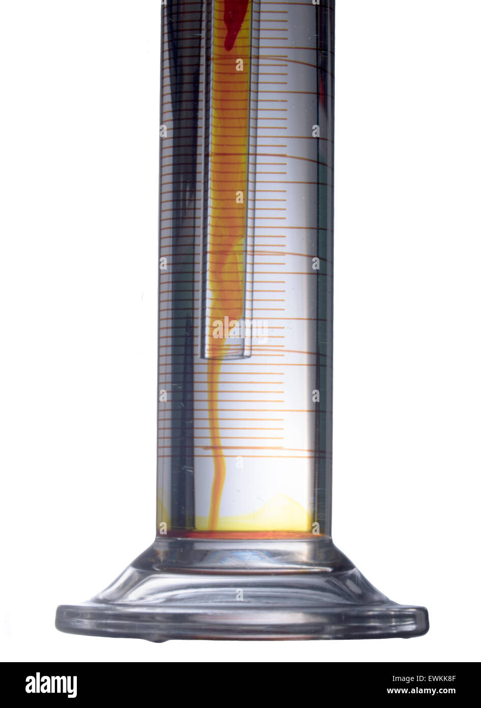 graduated cylinder with chemistry Stock Photo - Alamy