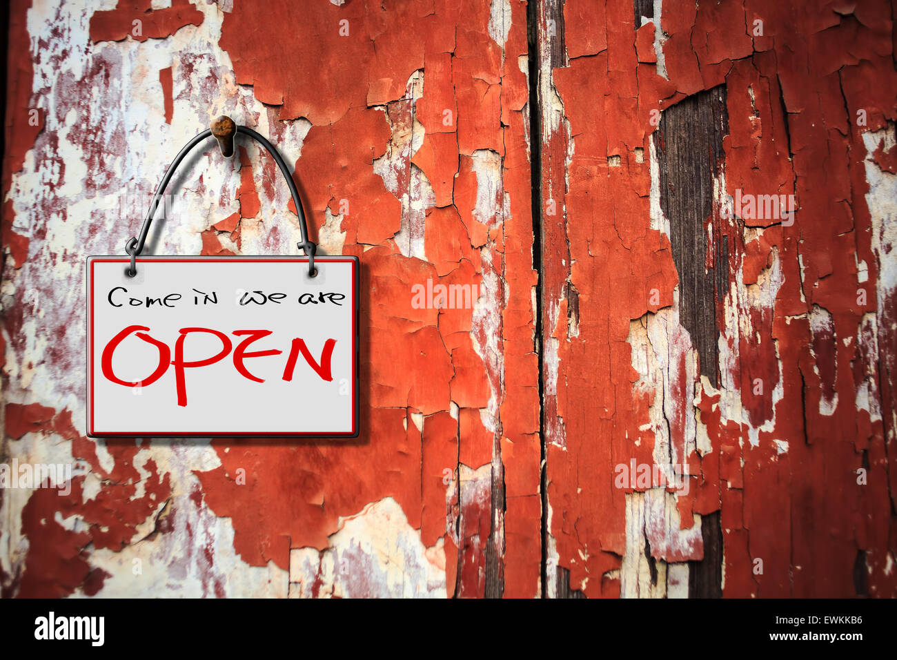 Open hanging sign hi-res stock photography and images - Alamy