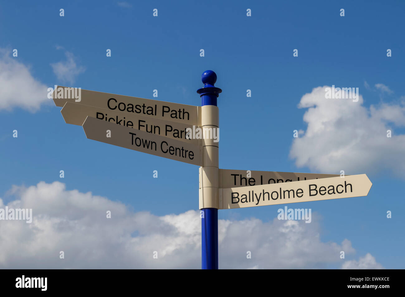 Sign in Bangor, Co. Down giving directions to local points of interest ...