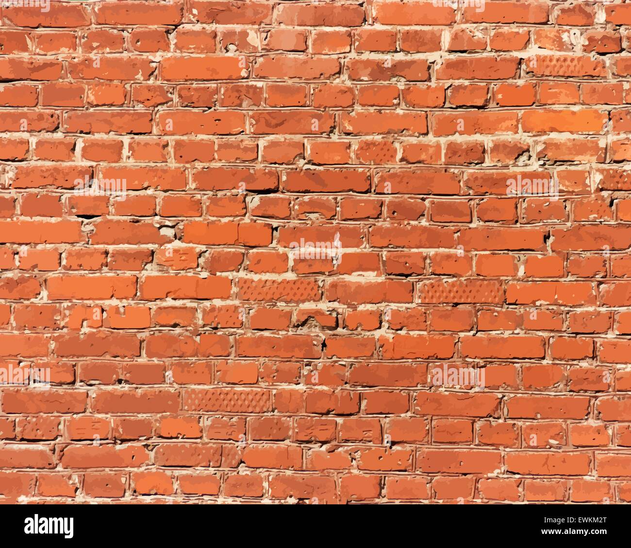 Old brick wall without cement Stock Vector Images - Alamy