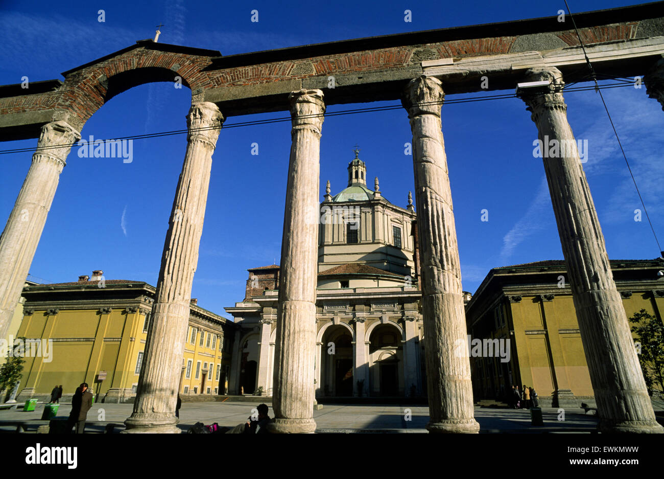 Basilica San Lorenzo Columns Milan High Resolution Stock Photography ...