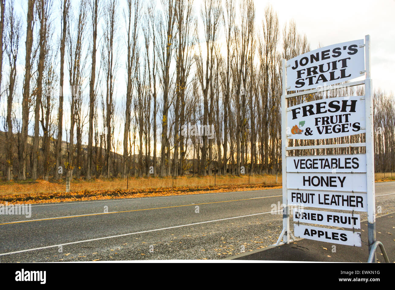sign for a fruit and vegetable shop, New Zealand Stock Photo - Alamy