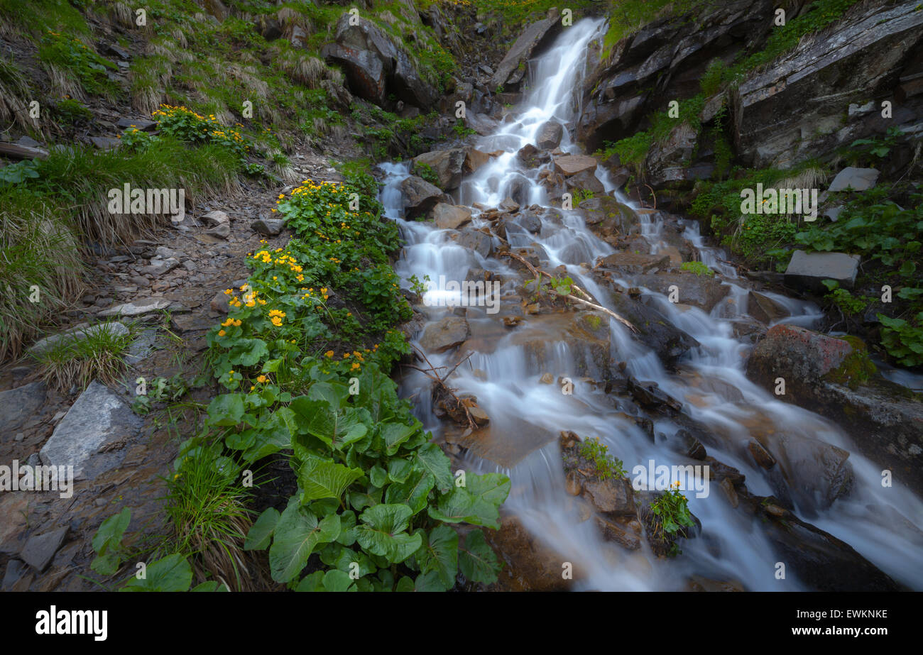 Aerial view cold small waterfall hi-res stock photography and images ...