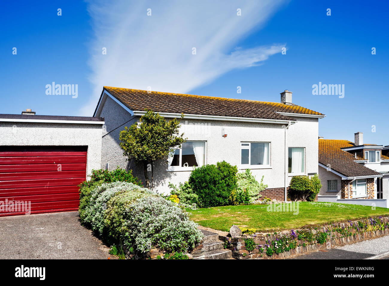 Houses in suburb at Spring Stock Photo - Alamy