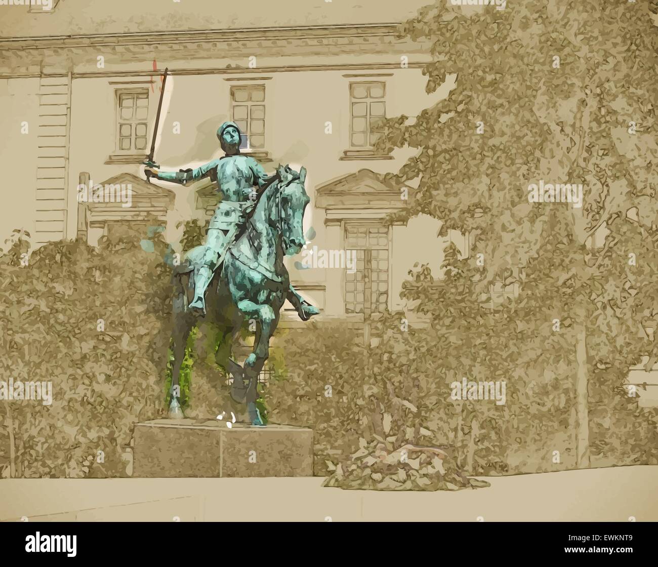 Jeanne d'arc statue Stock Vector Images - Alamy