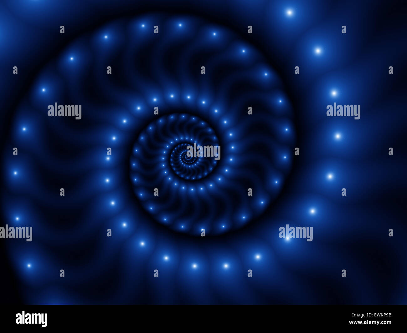 Digital Blue Spiral Art Background Stock Photo - Alamy