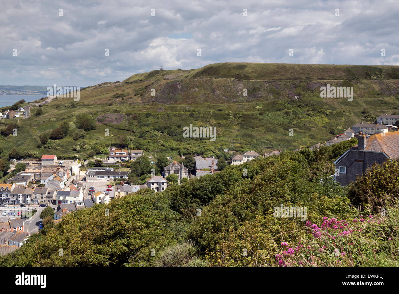 Western cliff of the Verne Citadel on the Isle of Portland seen from ...