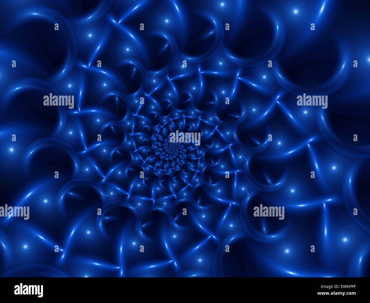 Digital Blue Spiral Art Background Stock Photo - Alamy