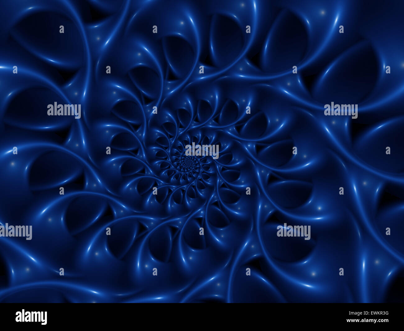 Digital Blue Spiral Art Background Stock Photo - Alamy