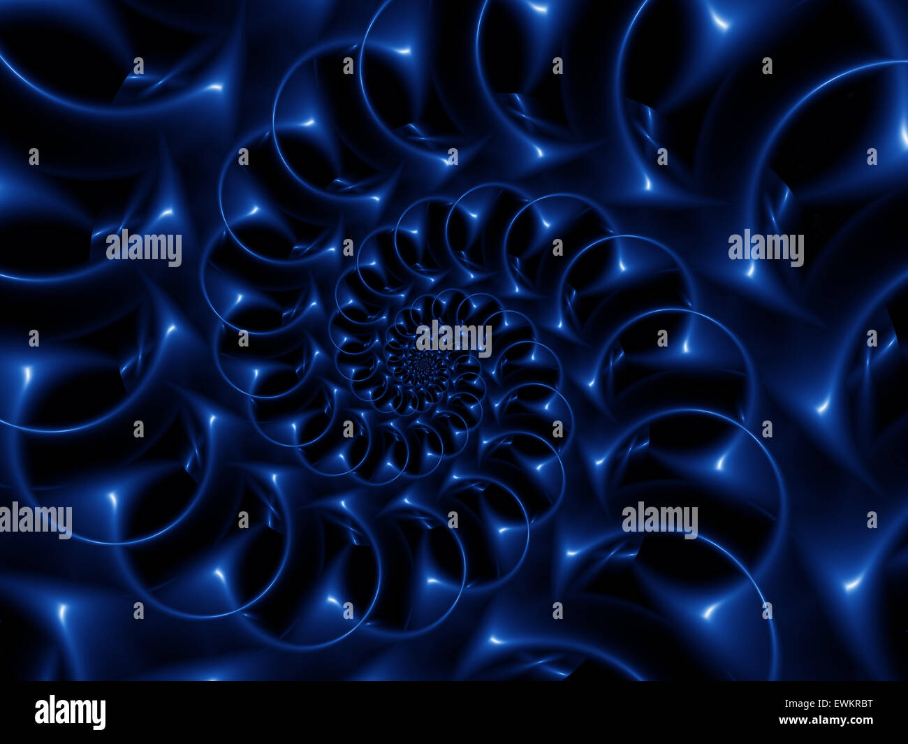Digital blue spiral art background hi-res stock photography and images ...