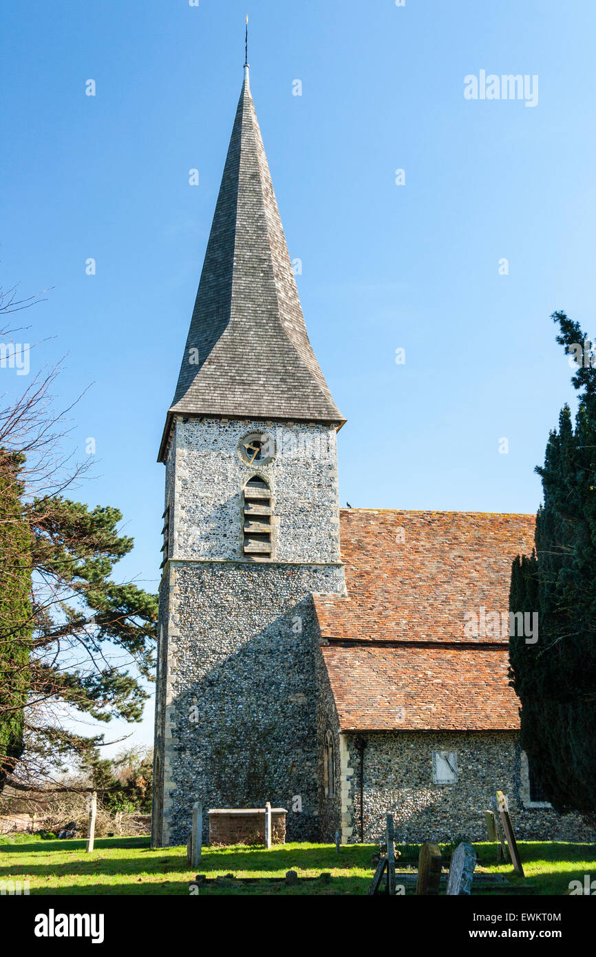 Ickham, England. 14th century village Church of Saint John the ...