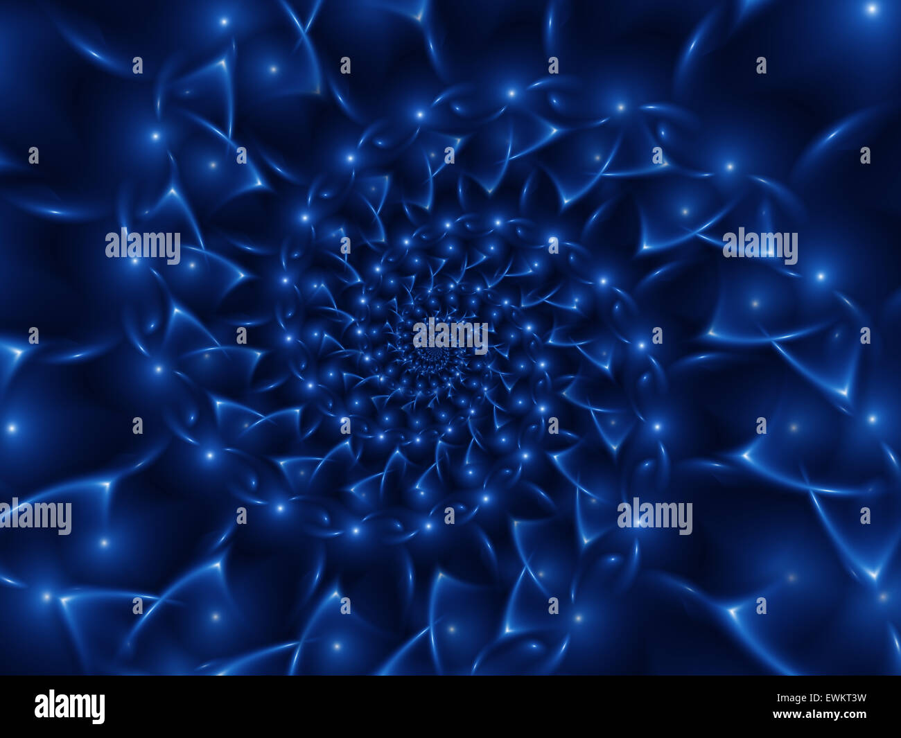 Digital Blue Spiral Art Background Stock Photo - Alamy