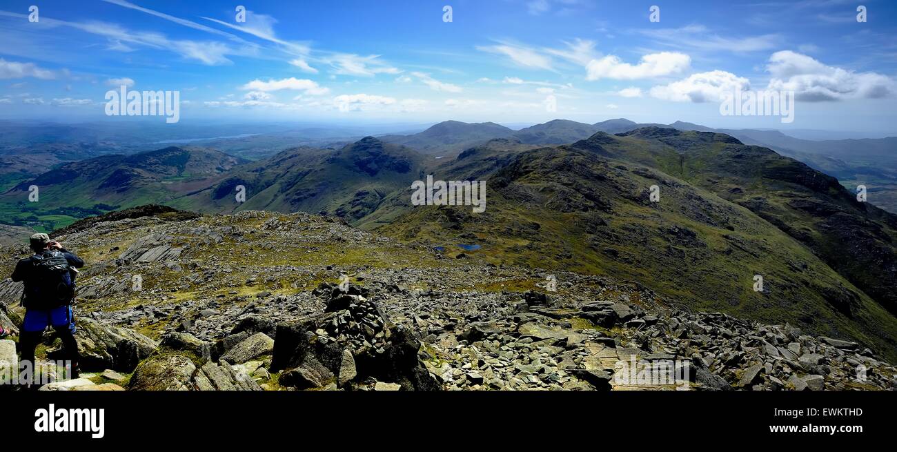 Taking Photographs of The Crinkles and the Coniston Fells Stock Photo ...
