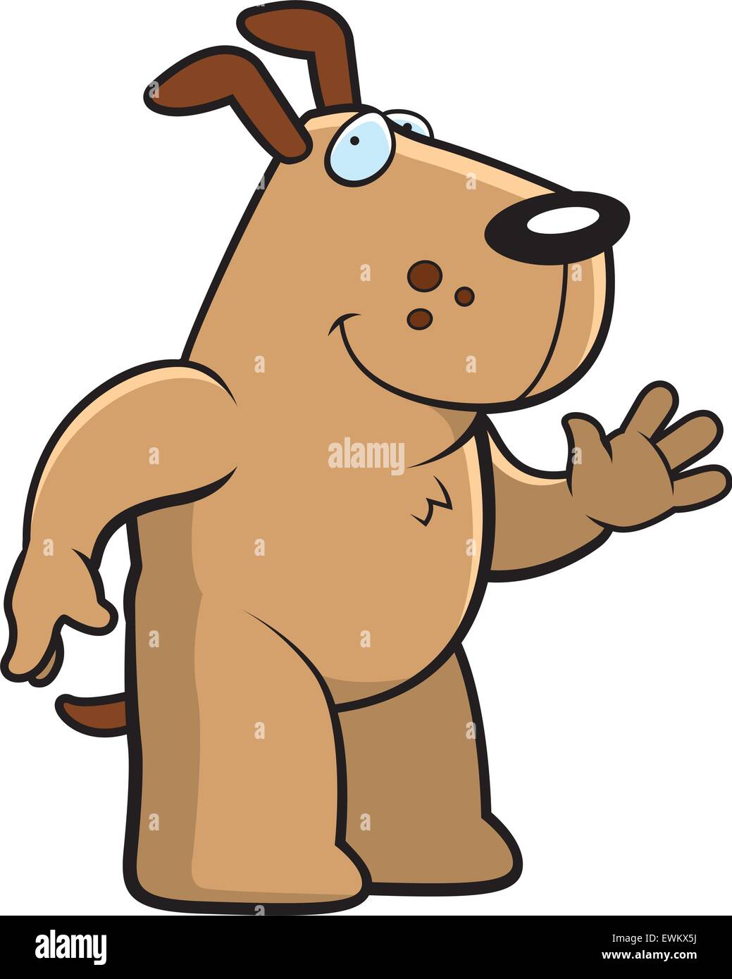 A happy cartoon dog waving and smiling Stock Vector Image & Art - Alamy