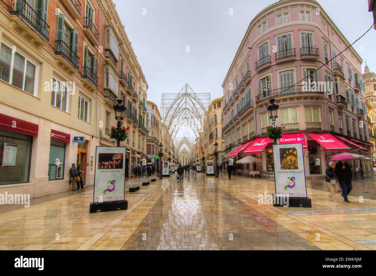 A rainy day in Malaga, Spain Stock Photo - Alamy