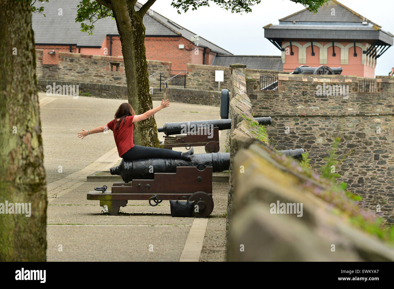 Sitting on cannon hi-res stock photography and images - Alamy