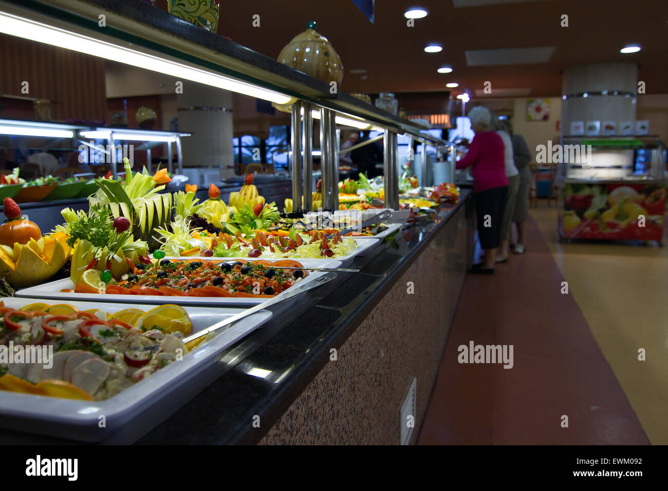 Hotel buffet in Malaga, Spain Stock Photo - Alamy